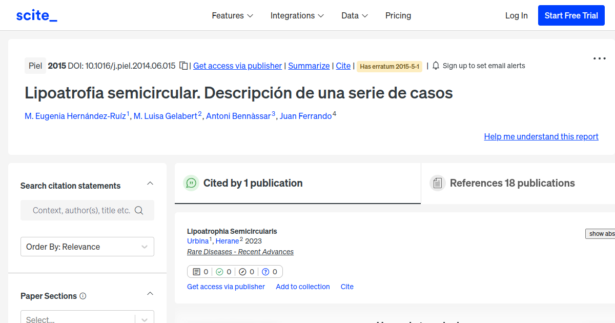 Lipoatrofia semicircular. Descripción de una serie de casos - [scite ...