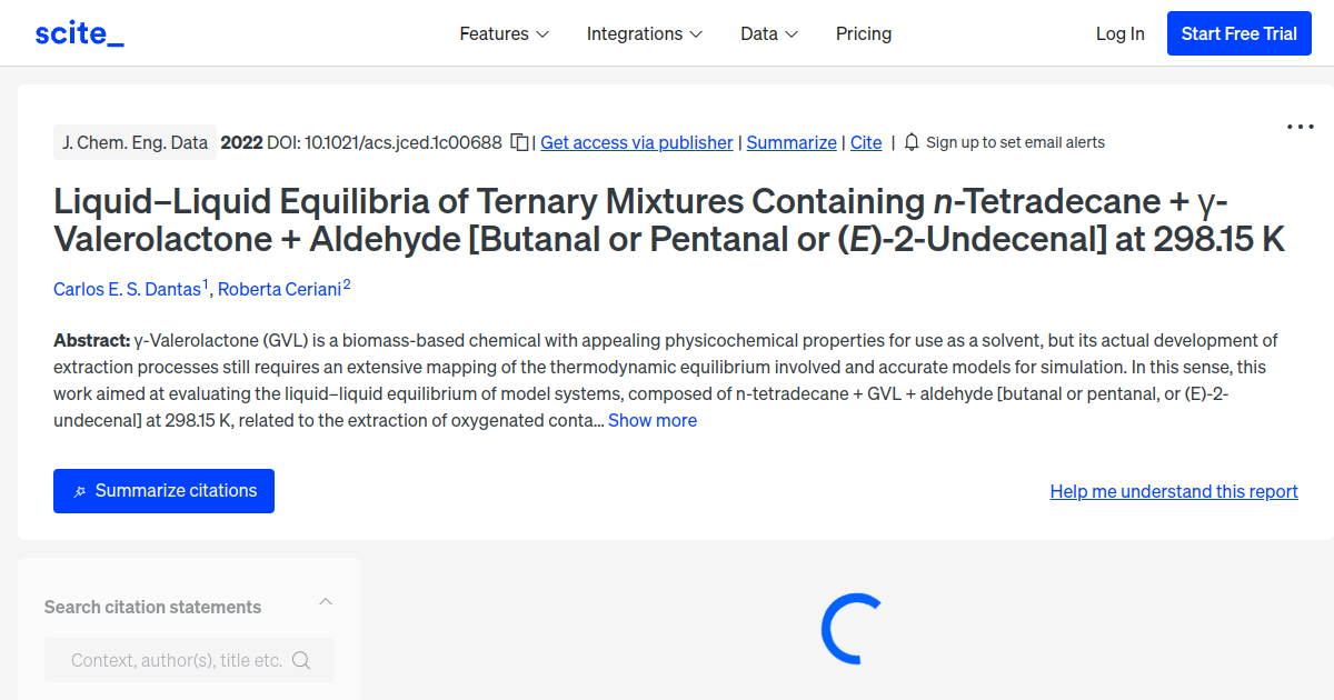 Liquid–Liquid Equilibria of Ternary Mixtures Containing n -Tetradecane ...