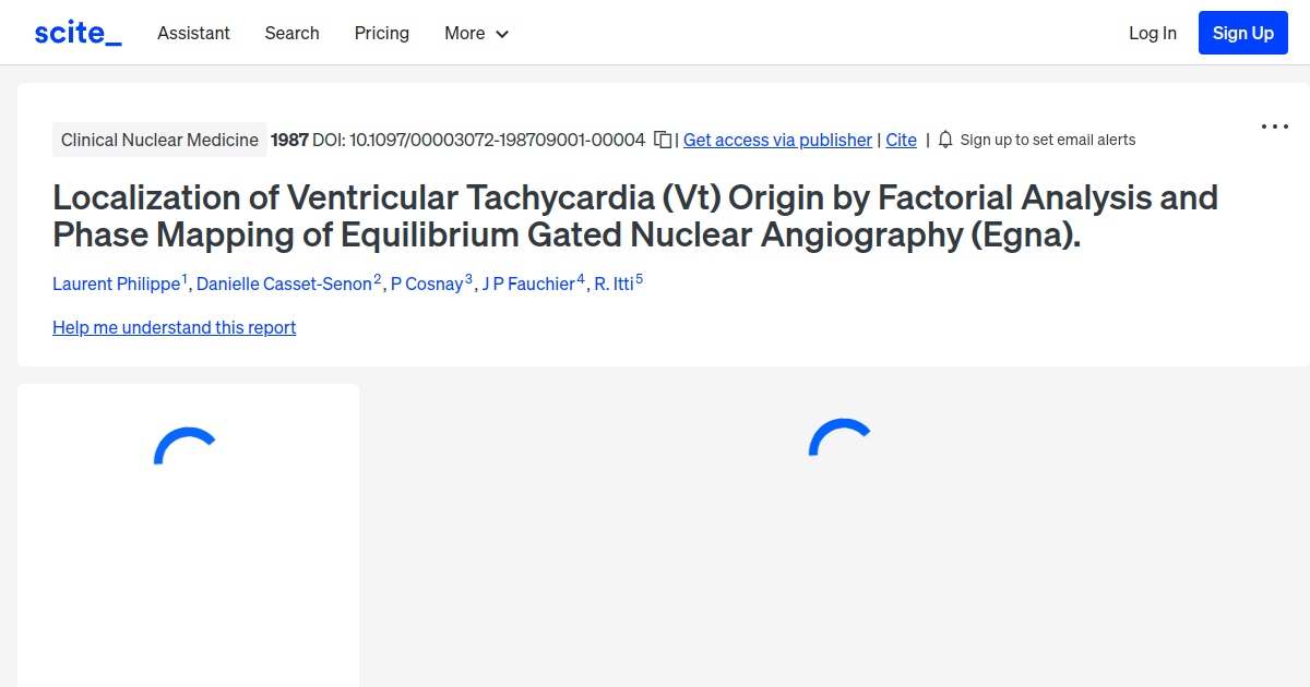 Localization of Ventricular Tachycardia (Vt) Origin by Factorial ...