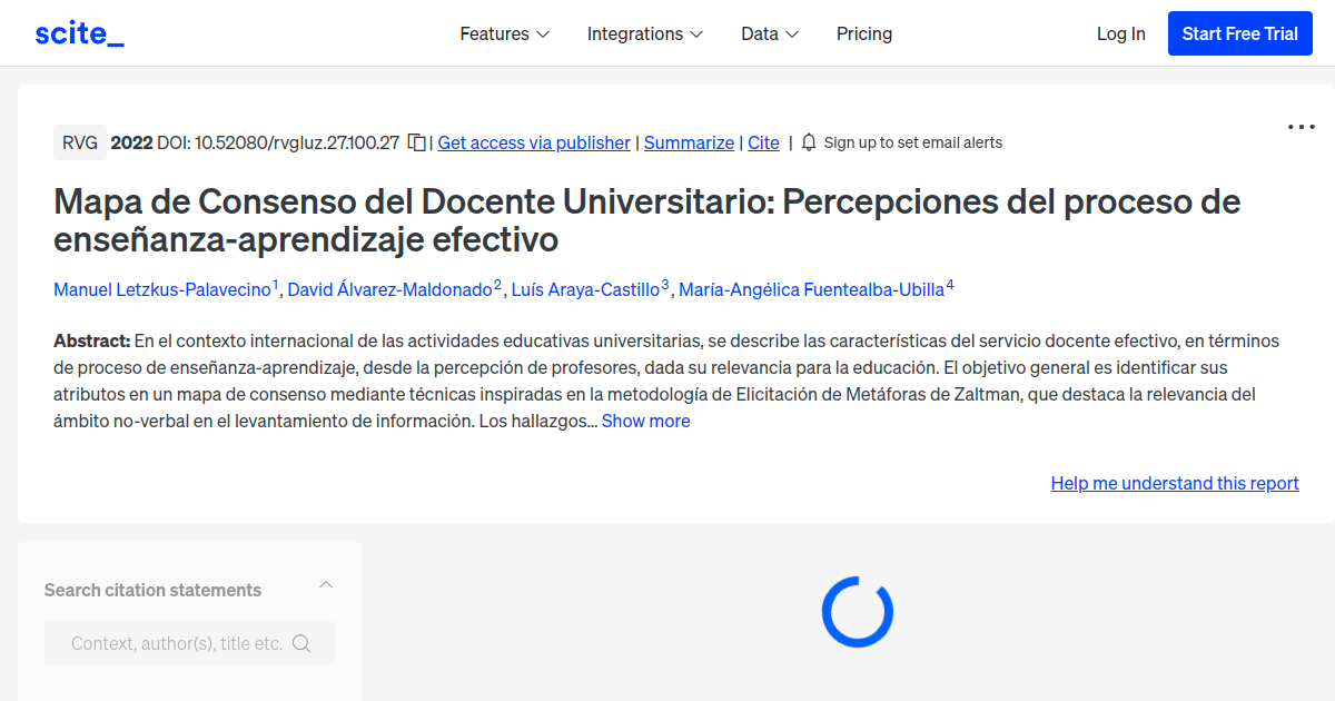 Mapa de Consenso del Docente Universitario: Percepciones del proceso de ...