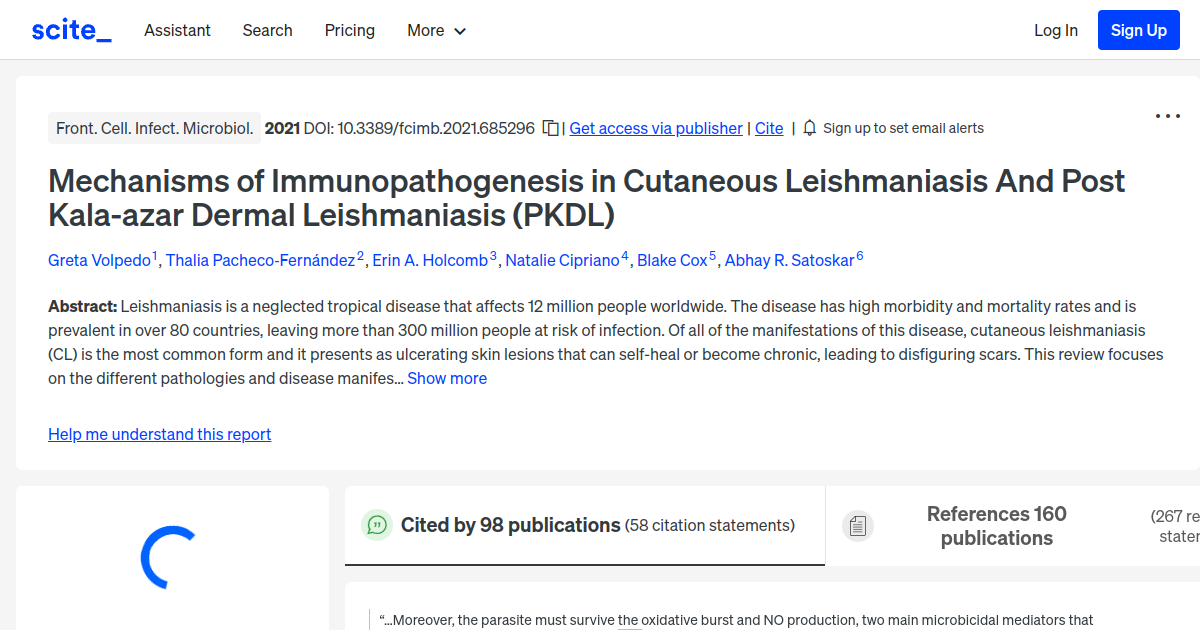 Mechanisms of Immunopathogenesis in Cutaneous Leishmaniasis And Post ...