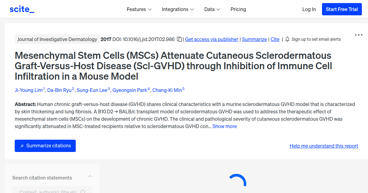 Mesenchymal Stem Cells (MSCs) Attenuate Cutaneous Sclerodermatous Graft ...