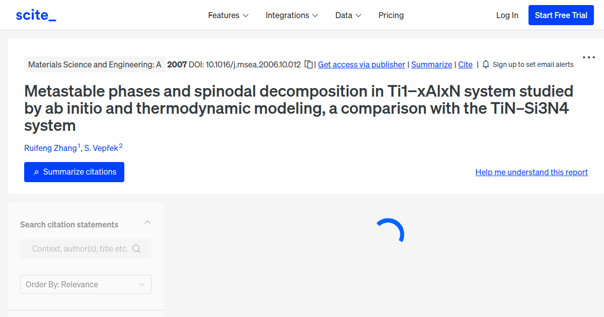 Metastable phases and spinodal decomposition in Ti1−xAlxN system ...