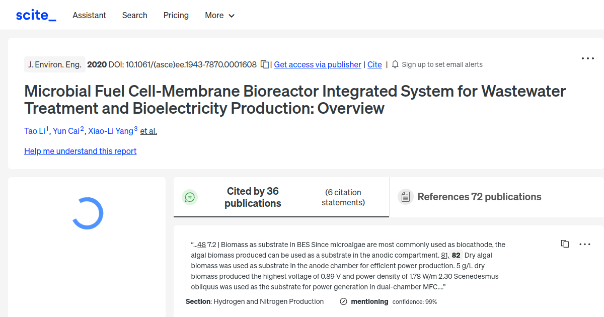 Microbial Fuel Cell-Membrane Bioreactor Integrated System for ...