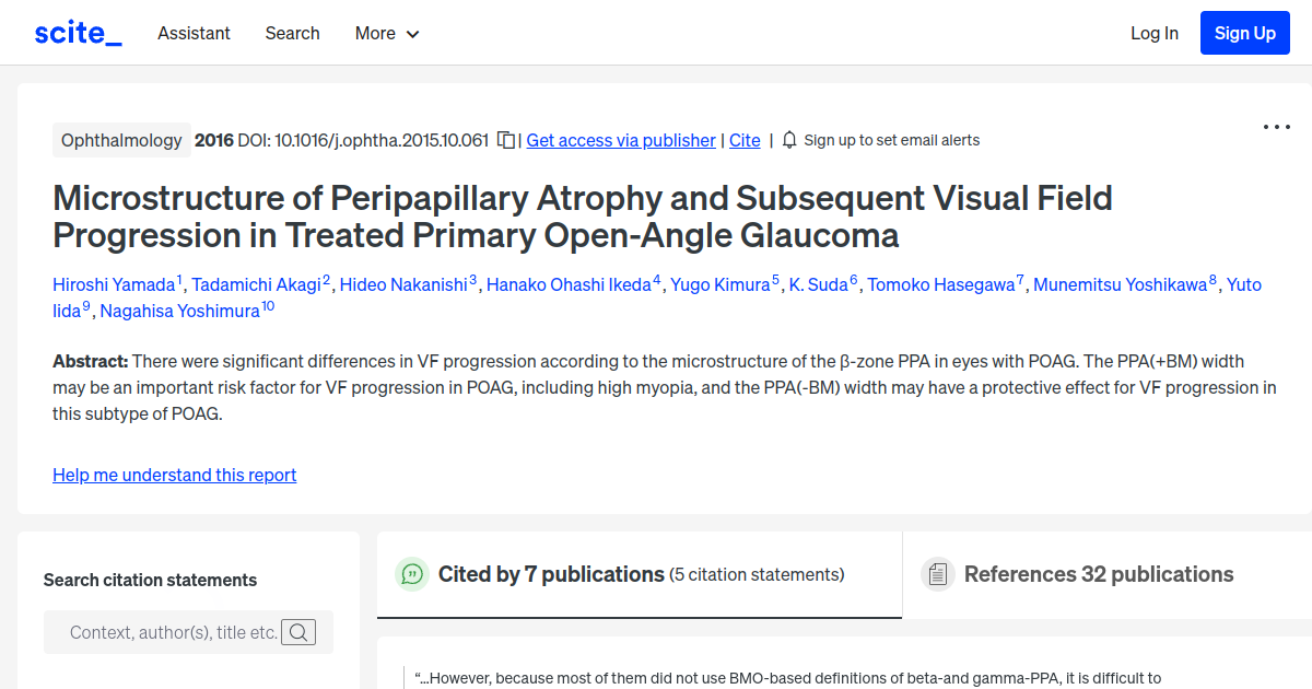 Microstructure of Peripapillary Atrophy and Subsequent Visual Field ...