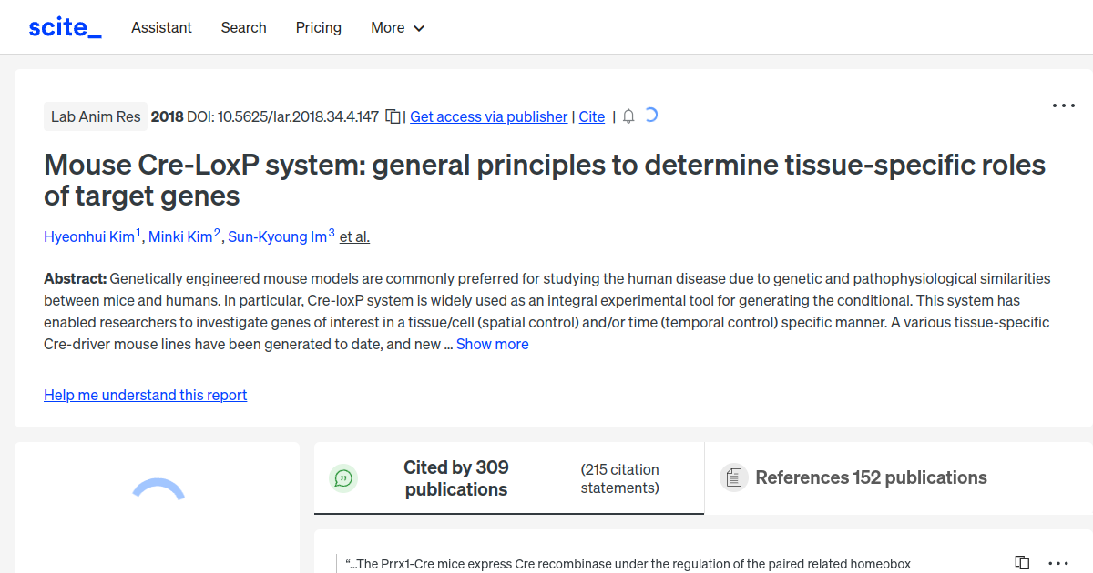 Mouse Cre-LoxP system: general principles to determine tissue-specific ...