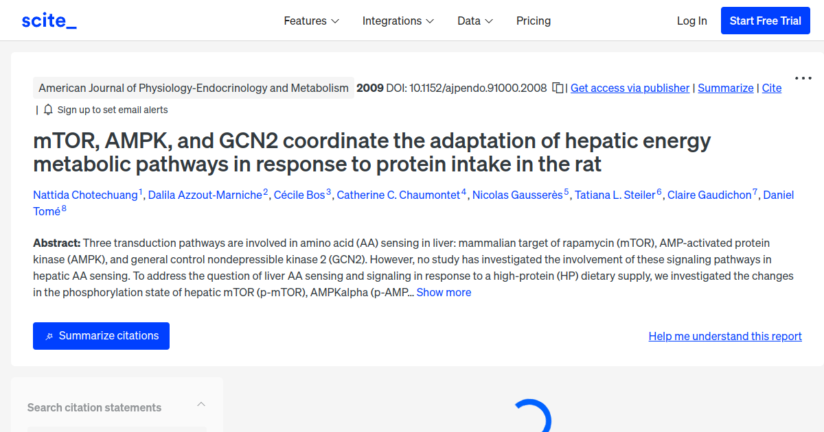 mTOR, AMPK, and GCN2 coordinate the adaptation of hepatic energy ...