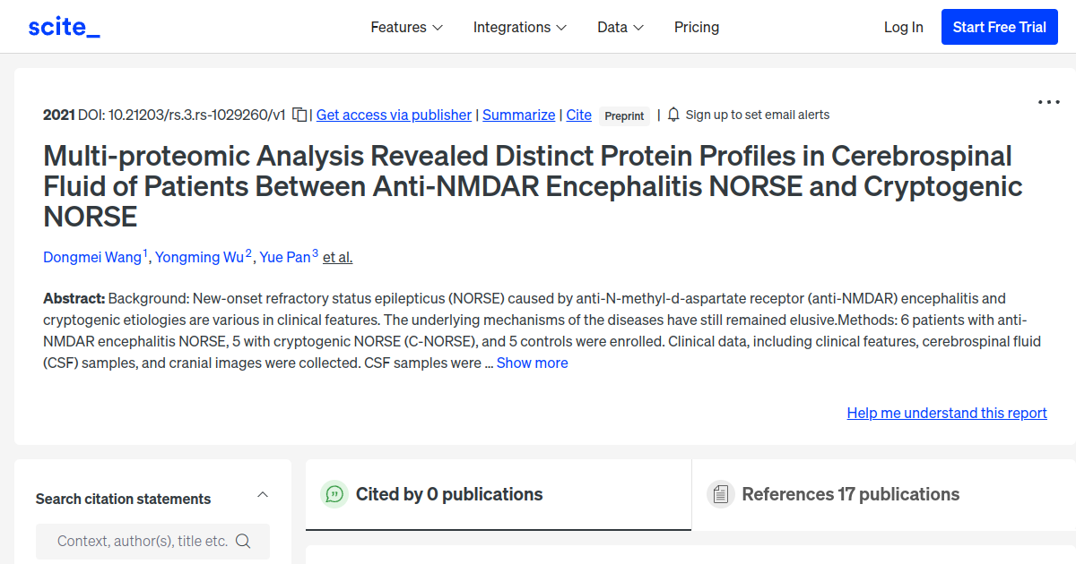 Multi-proteomic Analysis Revealed Distinct Protein Profiles in ...