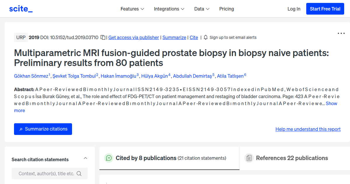Multiparametric MRI fusion-guided prostate biopsy in biopsy naive ...