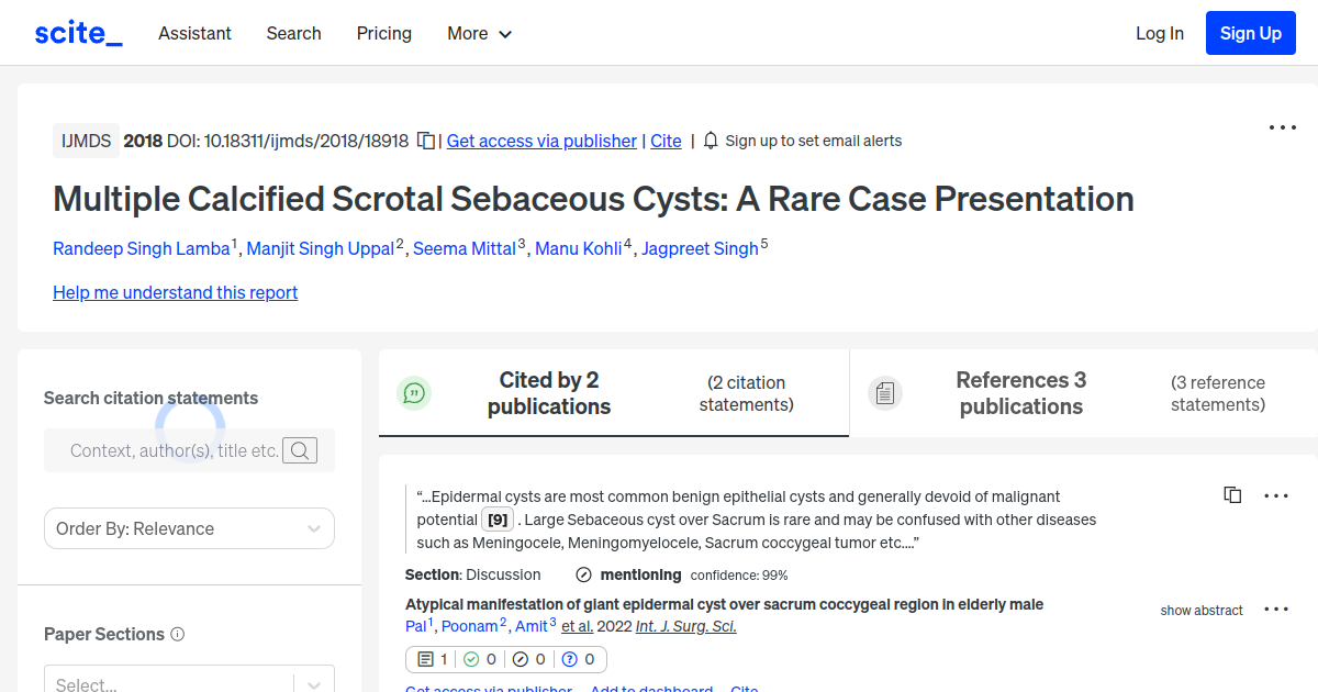 Multiple Calcified Scrotal Sebaceous Cysts: A Rare Case Presentation ...