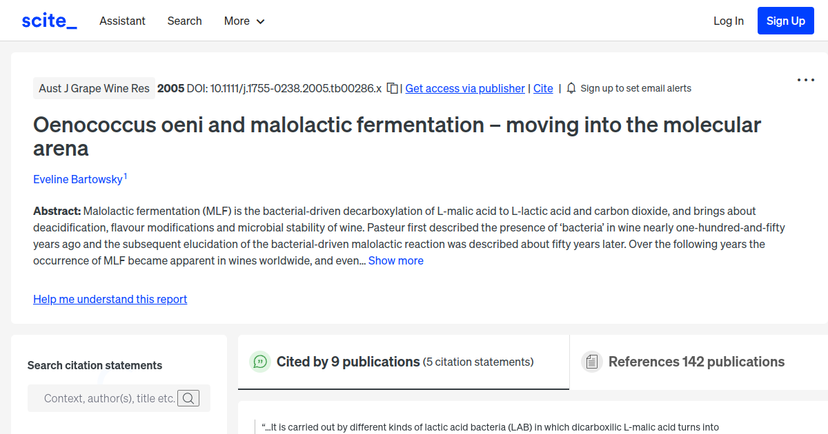 Oenococcus oeni and malolactic fermentation – moving into the molecular ...
