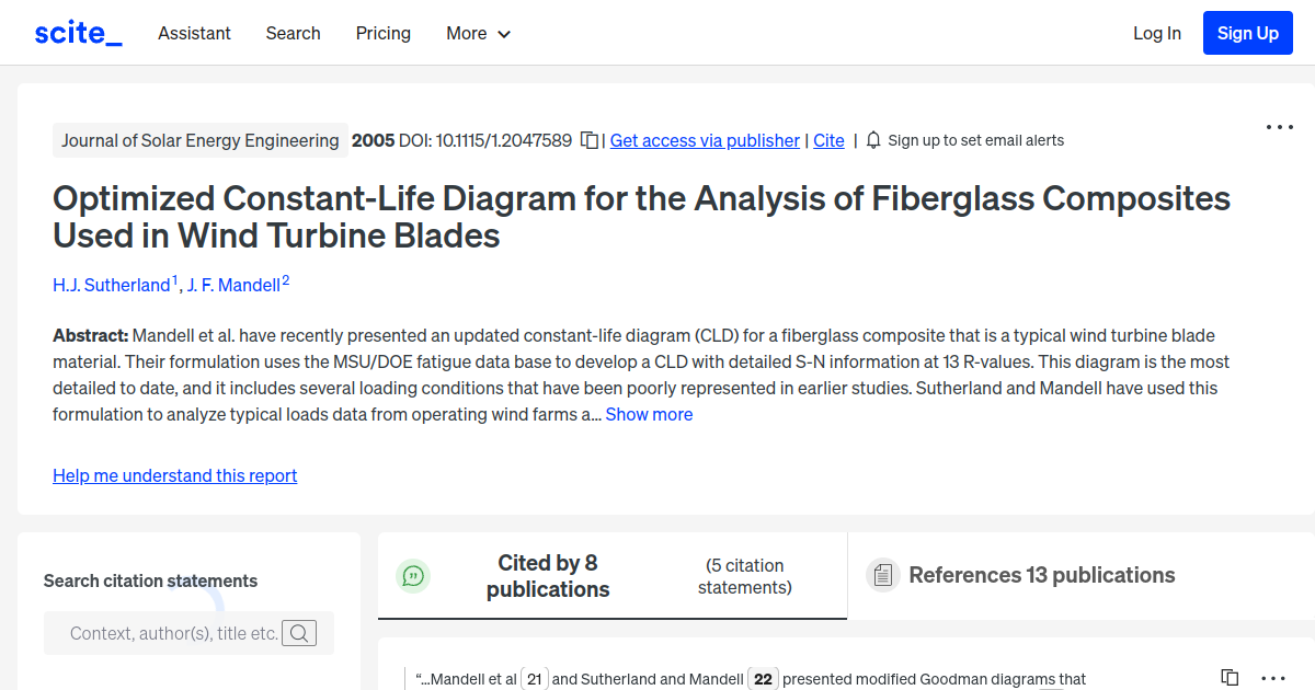Optimized Constant-Life Diagram for the Analysis of Fiberglass ...
