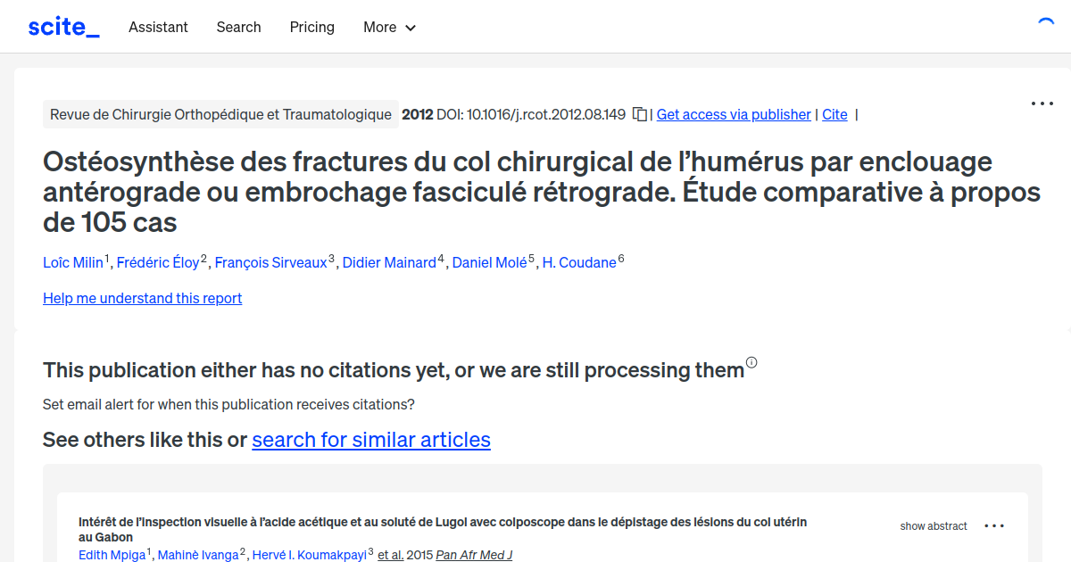 Ostéosynthèse des fractures du col chirurgical de l’humérus par ...