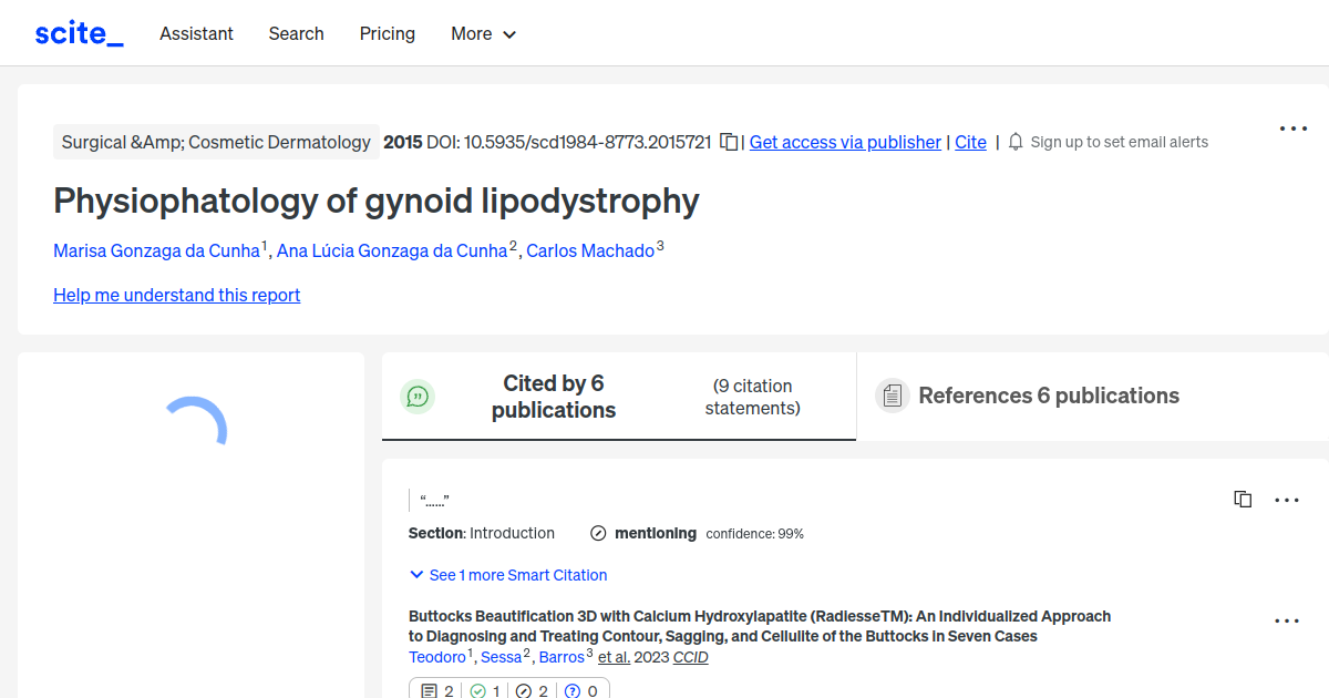 Physiophatology of gynoid lipodystrophy - [scite report]