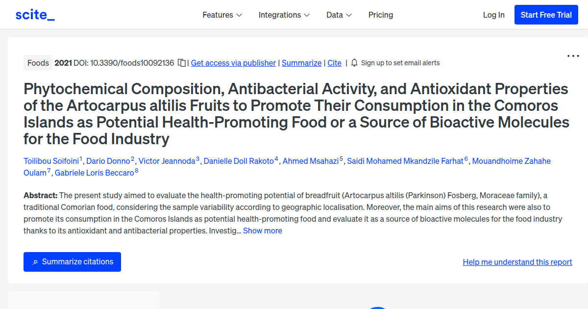 Phytochemical Composition, Antibacterial Activity, and Antioxidant ...