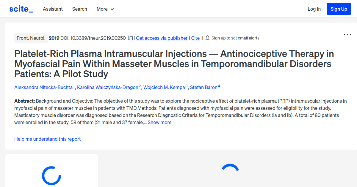 Platelet-Rich Plasma Intramuscular Injections — Antinociceptive Therapy ...