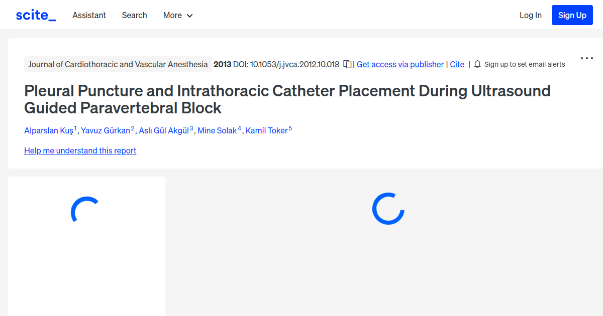 Pleural Puncture and Intrathoracic Catheter Placement During Ultrasound ...