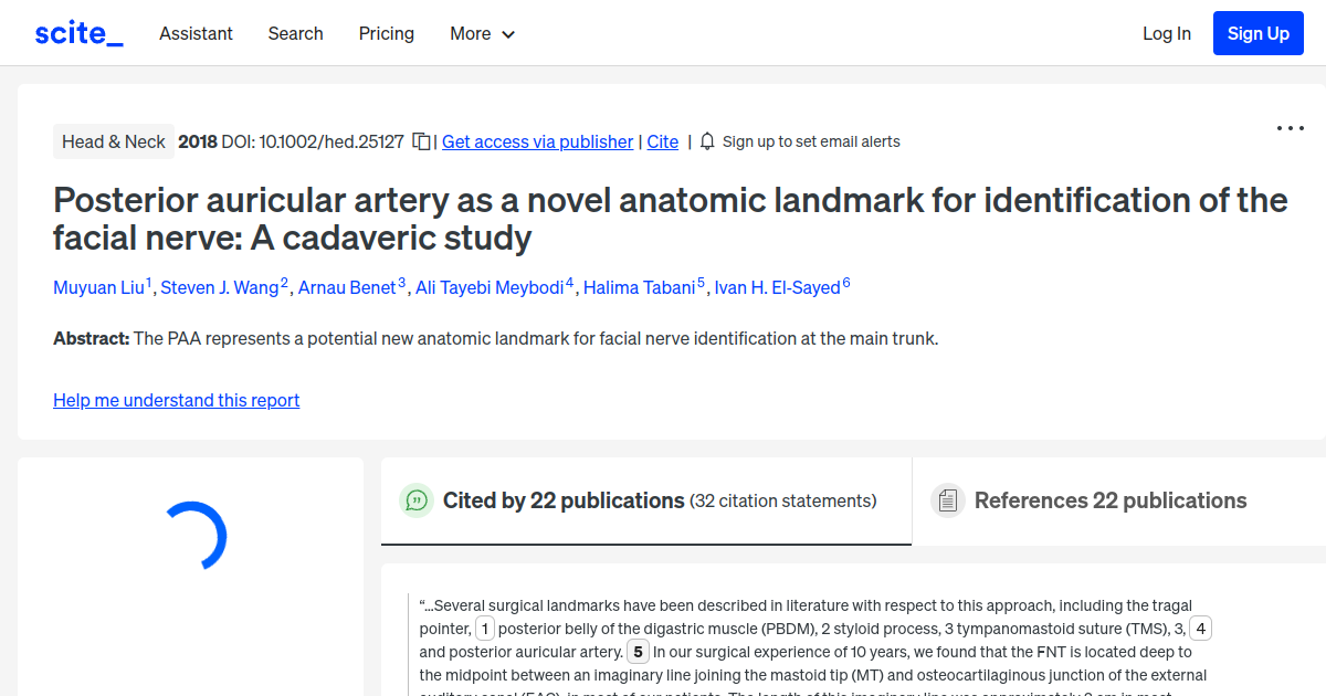 Posterior auricular artery as a novel anatomic landmark for ...