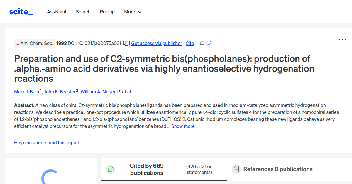 Preparation and use of C2-symmetric bis(phospholanes): production of ...