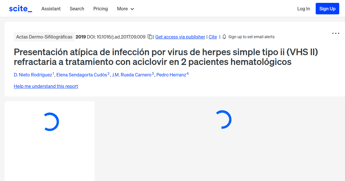 Presentación atípica de infección por virus de herpes simple tipo ii ...