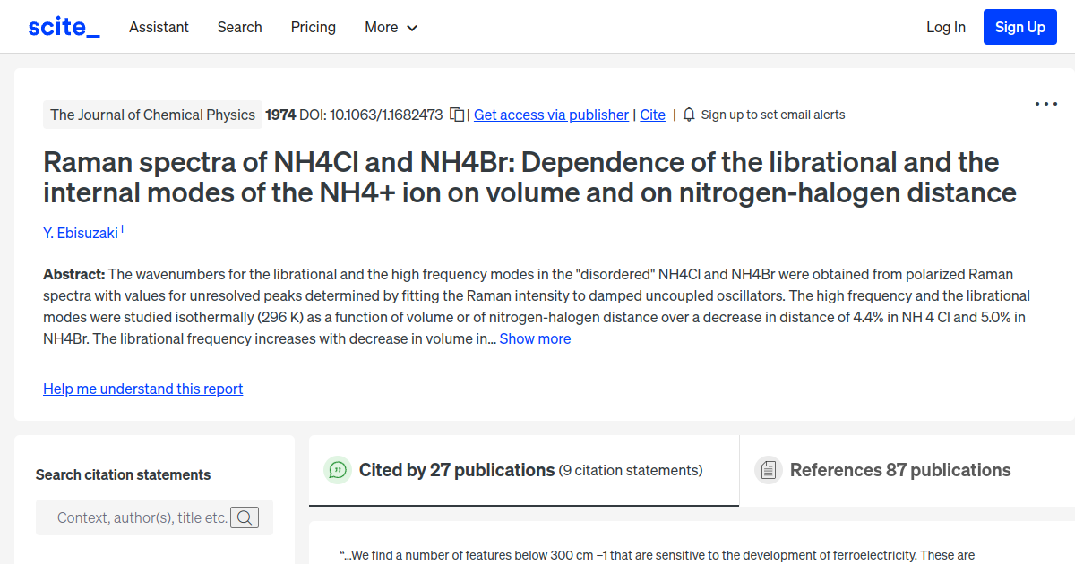 Raman spectra of NH4Cl and NH4Br: Dependence of the librational and the ...