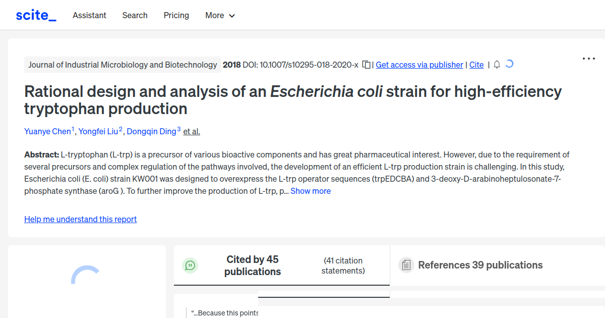 Rational design and analysis of an Escherichia coli strain for high ...