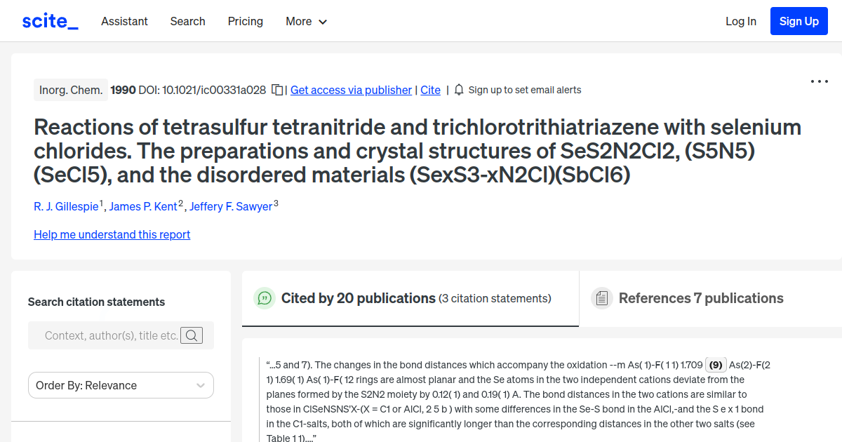 Reactions of tetrasulfur tetranitride and trichlorotrithiatriazene with ...