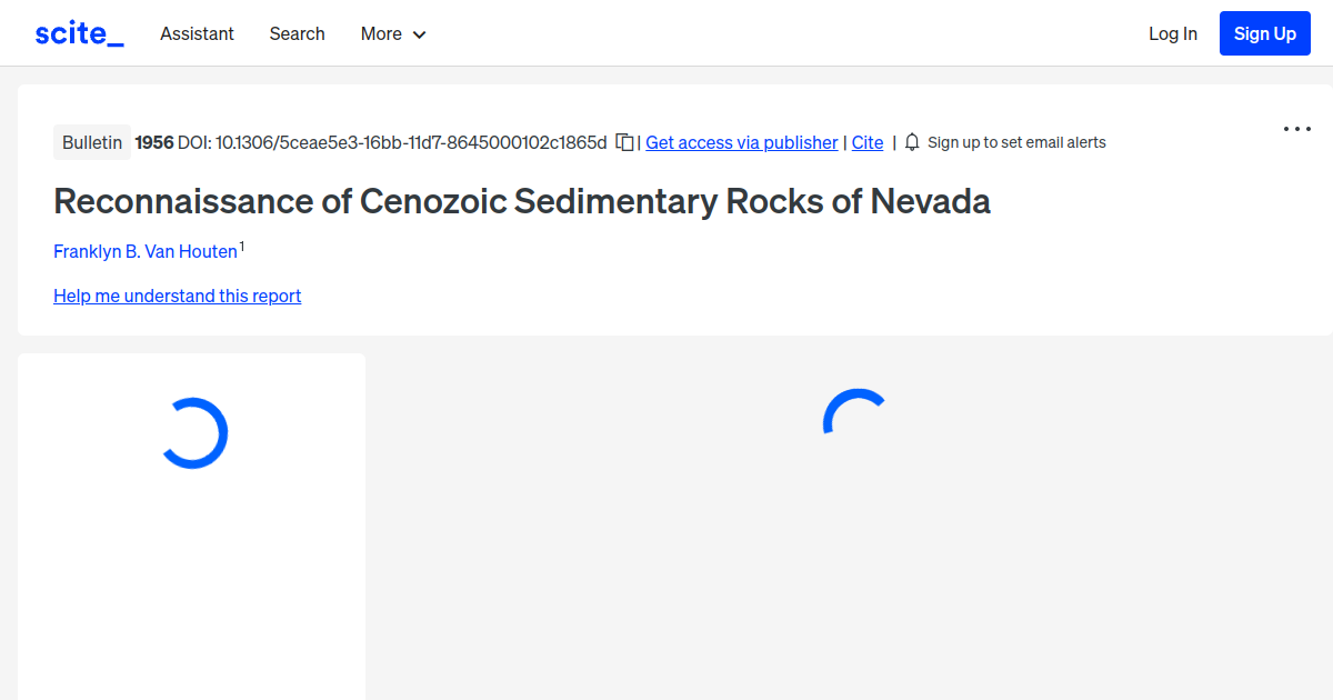 Reconnaissance of Cenozoic Sedimentary Rocks of Nevada - [scite report]