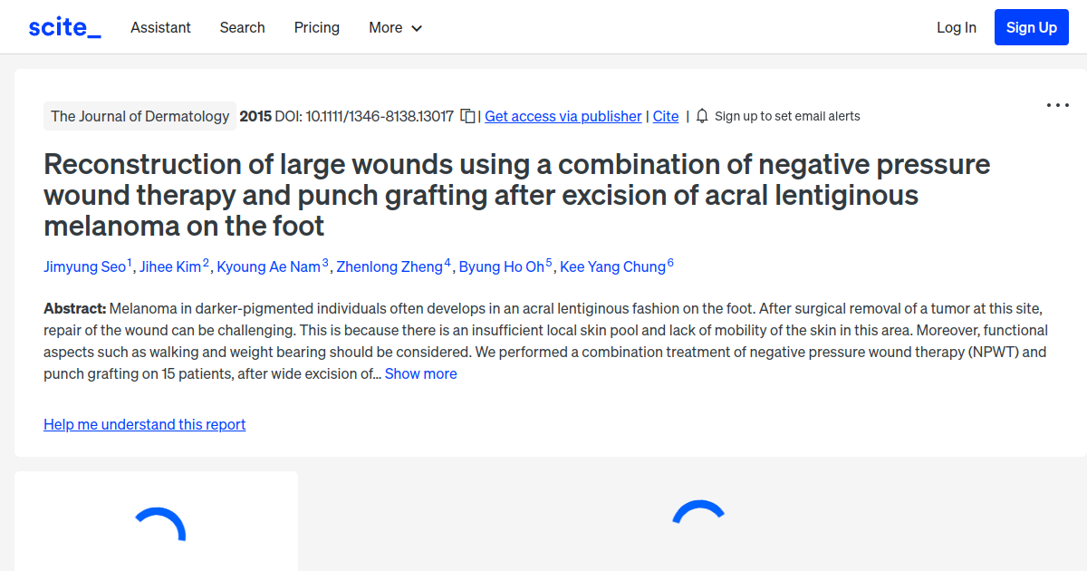 Reconstruction of large wounds using a combination of negative pressure ...