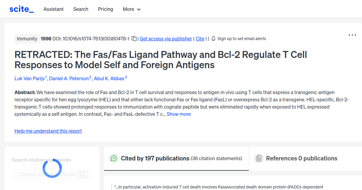 RETRACTED: The Fas/Fas Ligand Pathway and Bcl-2 Regulate T Cell ...