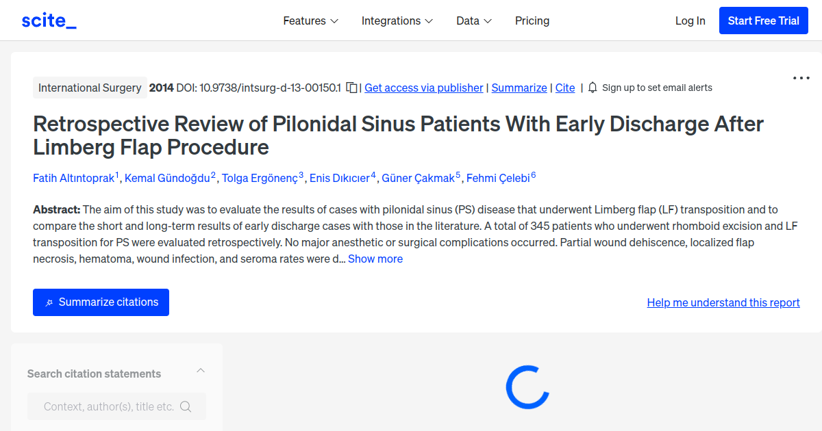 Retrospective Review of Pilonidal Sinus Patients With Early Discharge ...