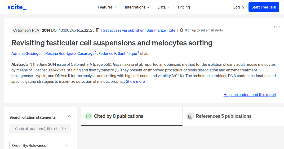 Revisiting testicular cell suspensions and meiocytes sorting