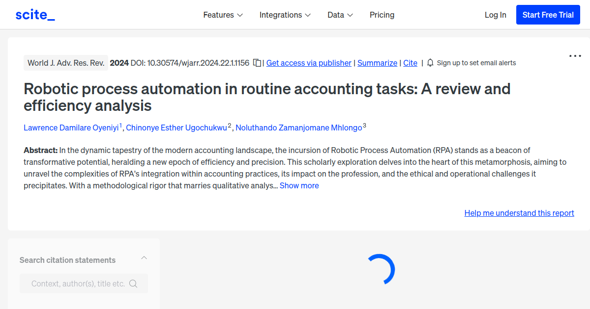 Robotic process automation in routine accounting tasks: A review and ...