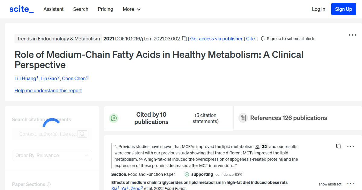 Role of Medium-Chain Fatty Acids in Healthy Metabolism: A Clinical ...