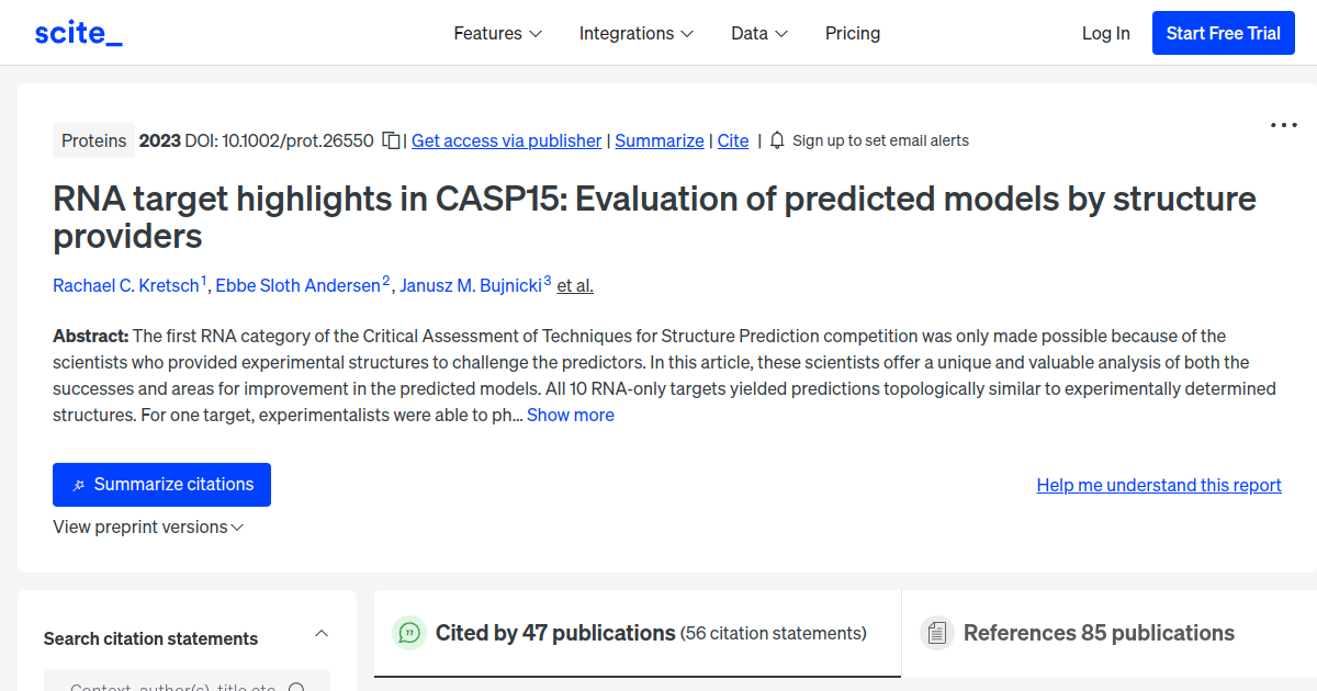 RNA target highlights in CASP15 : Evaluation of predicted models by ...