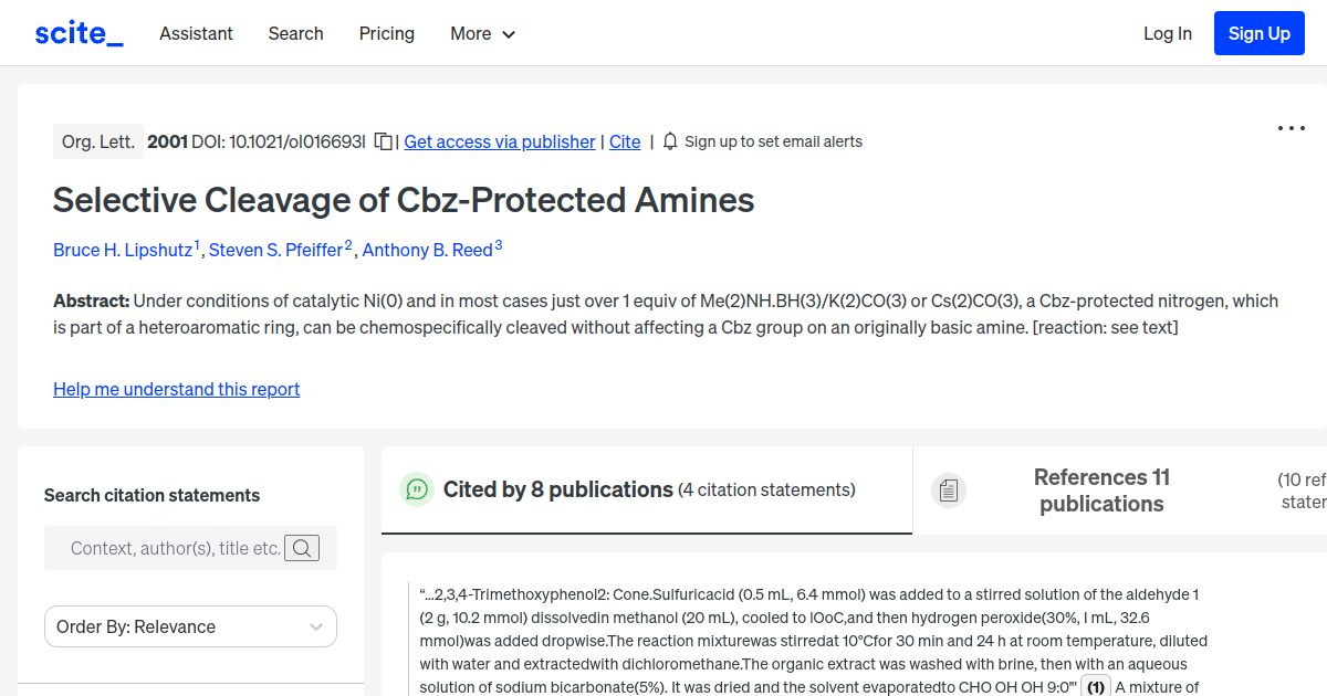 Selective Cleavage of Cbz-Protected Amines