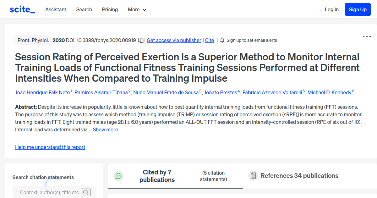 Session Rating of Perceived Exertion Is a Superior Method to Monitor ...