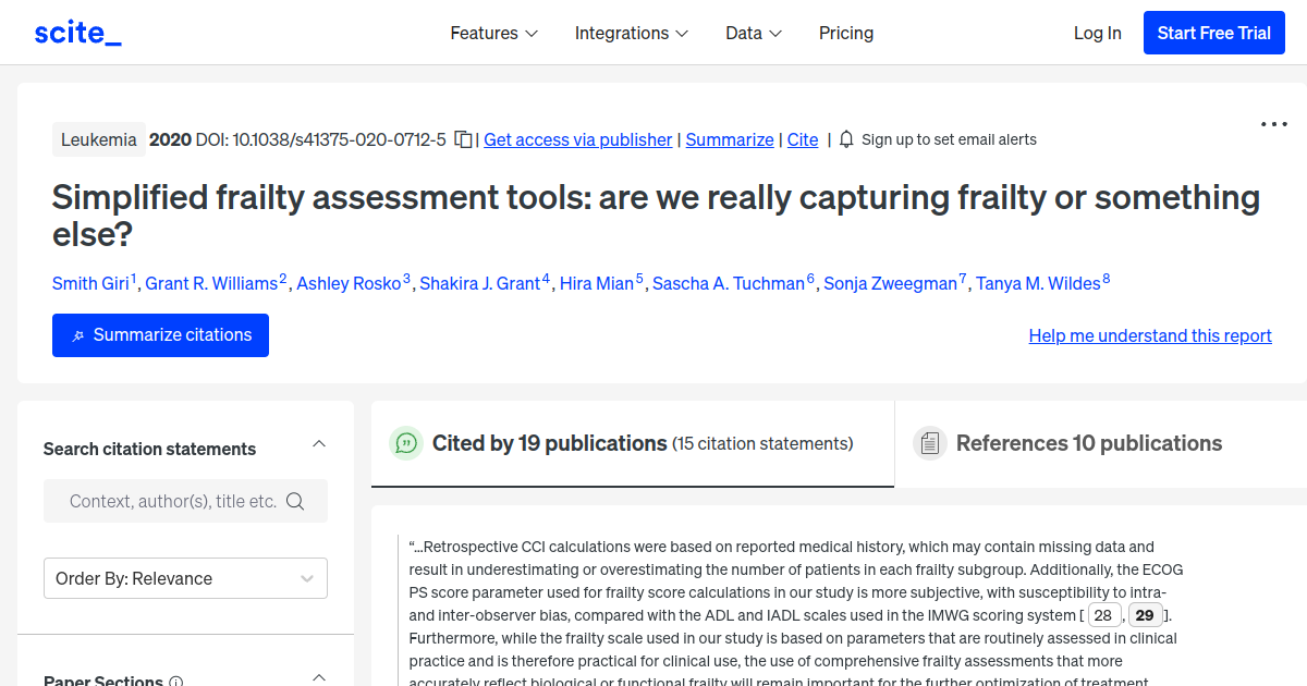 Simplified frailty assessment tools: are we really capturing frailty or ...