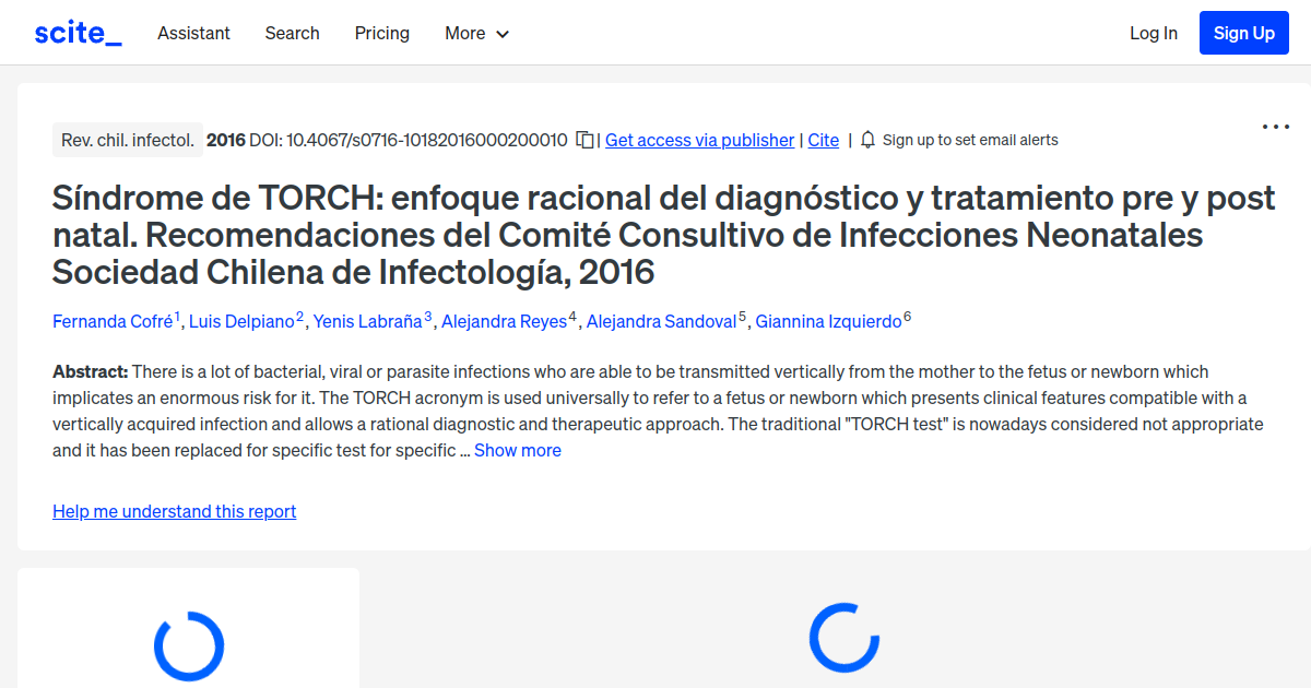Síndrome de TORCH: enfoque racional del diagnóstico y tratamiento pre y ...