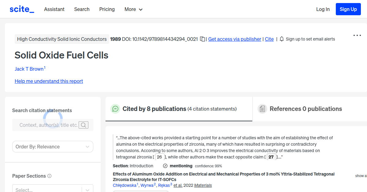 Solid Oxide Fuel Cells