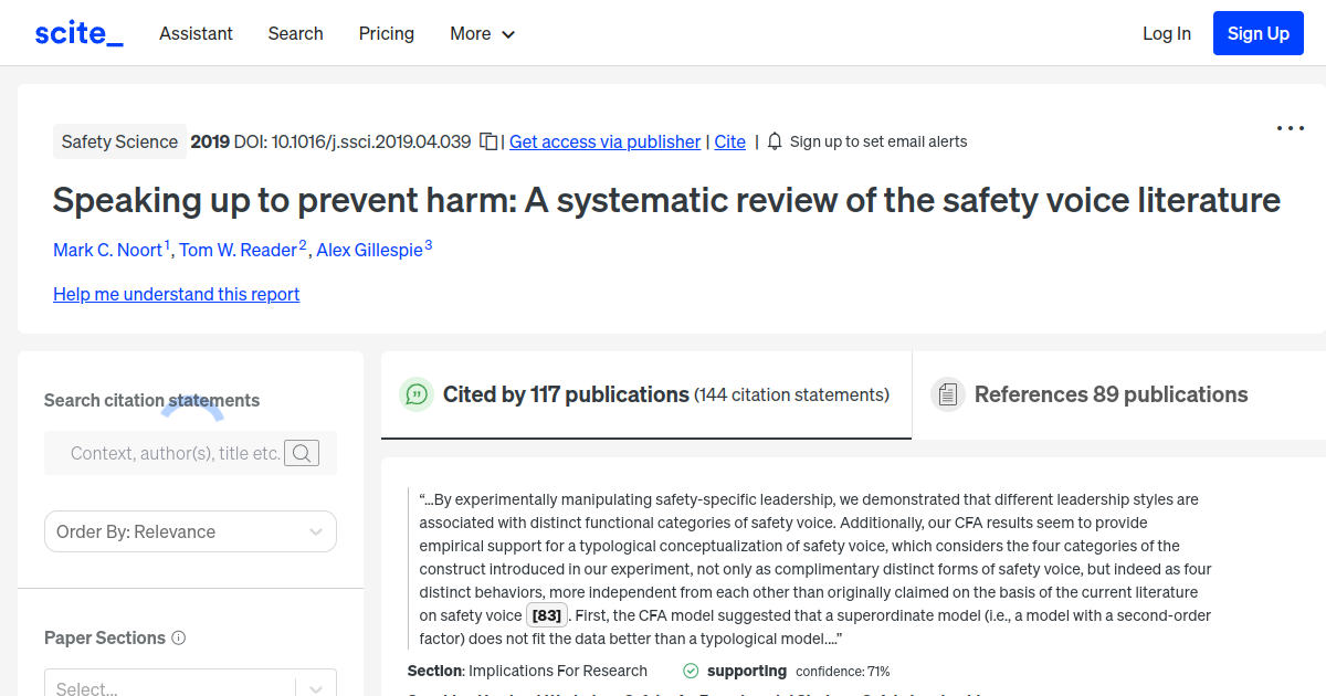 Speaking up to prevent harm: A systematic review of the safety voice ...
