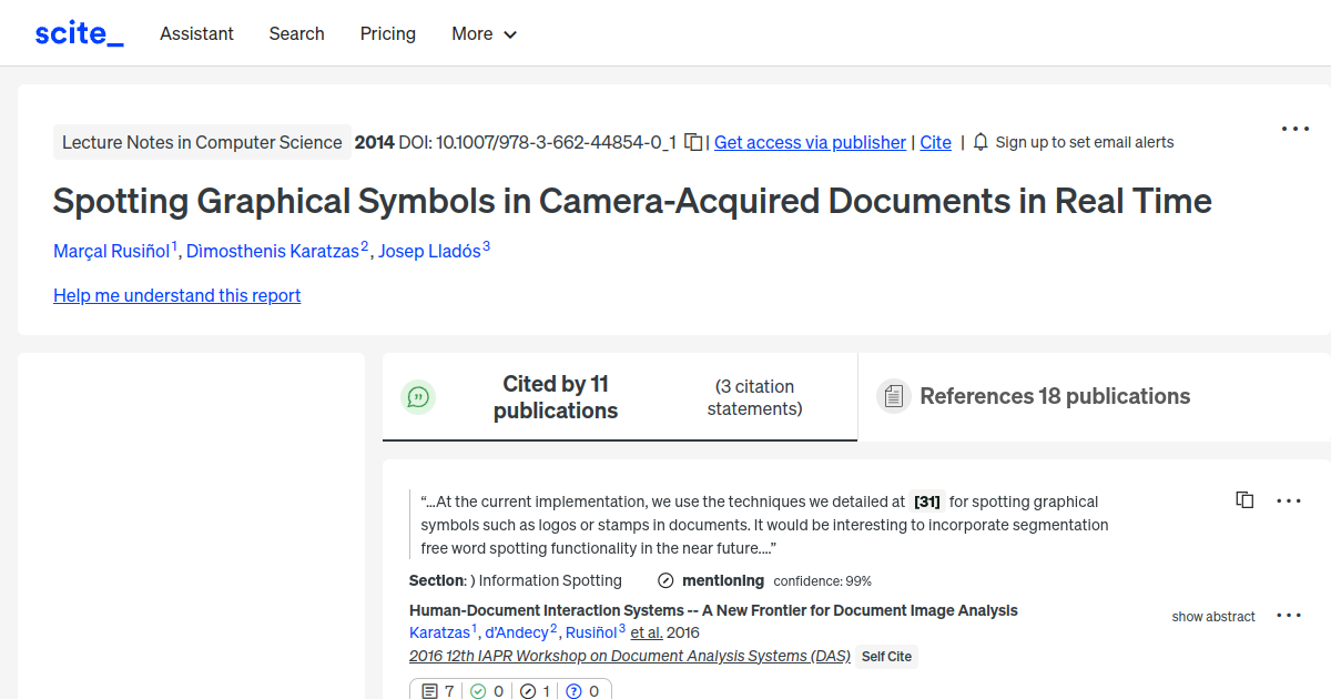 Spotting Graphical Symbols in Camera-Acquired Documents in Real Time ...