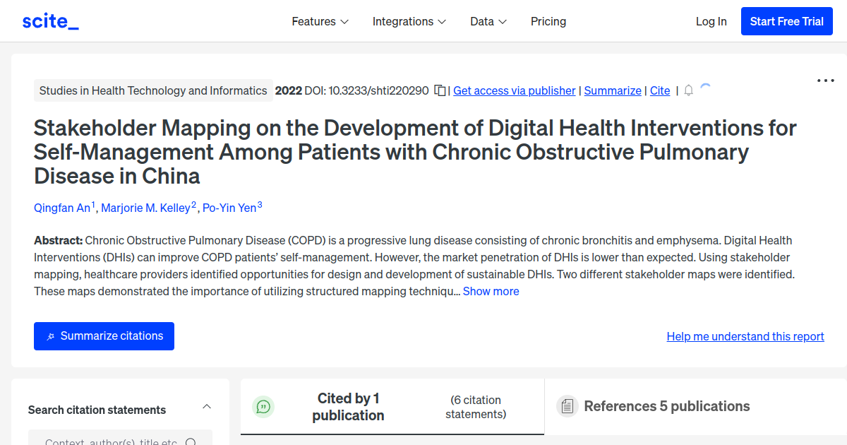 Stakeholder Mapping on the Development of Digital Health Interventions ...