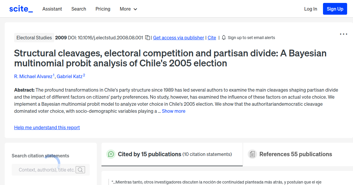 Structural cleavages, electoral competition and partisan divide: A ...