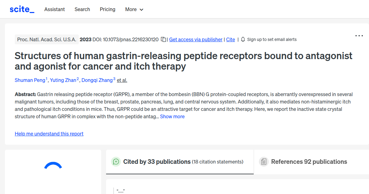 Structures of human gastrin-releasing peptide receptors bound to ...