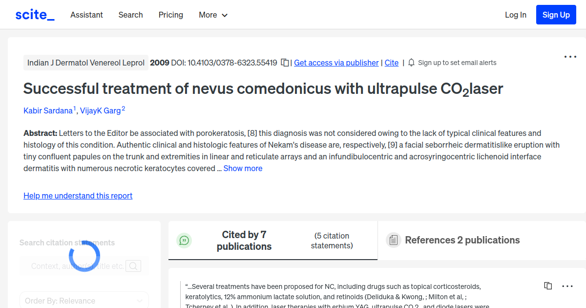 Successful treatment of nevus comedonicus with ultrapulse CO 2 laser