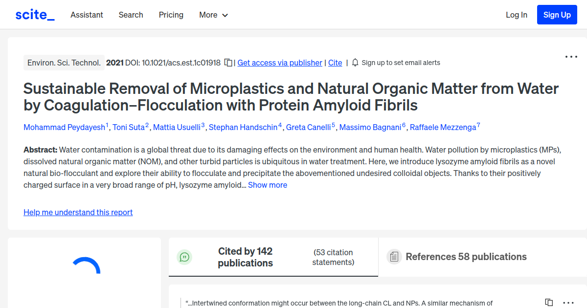 Sustainable Removal of Microplastics and Natural Organic Matter from ...