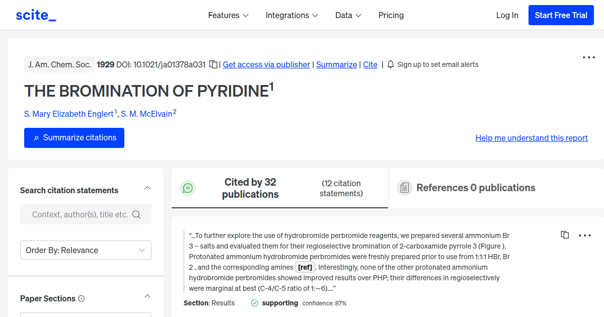 THE BROMINATION OF PYRIDINE 1