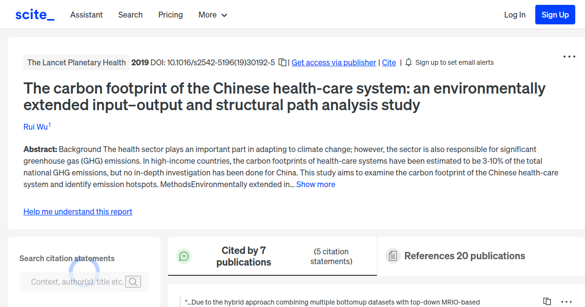 The carbon footprint of the Chinese health-care system: an ...