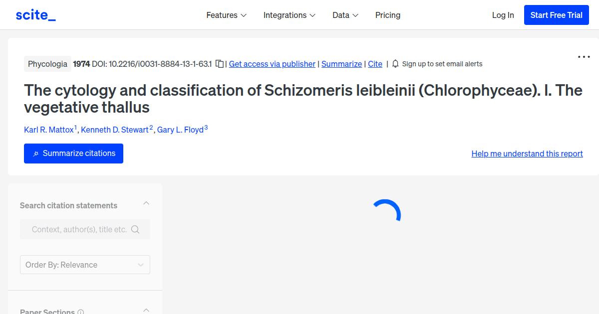 The cytology and classification of Schizomeris leibleinii ...